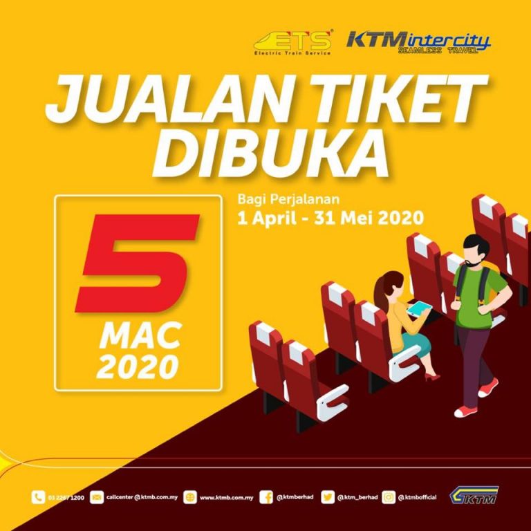 Tiket Balik Raya ETS & KTM Intercity mula dijual hari ini | KakiTravel.net